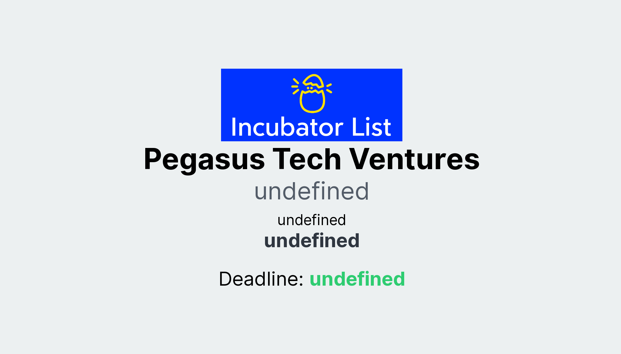 Pegasus Tech Ventures Key Information